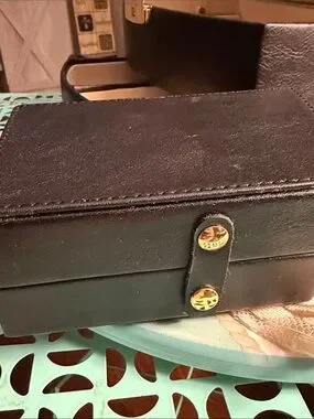 Storage & Organization | 3 For 12black Leather Jewelry Box With Beige ...